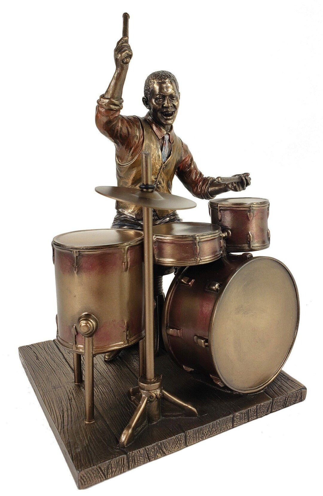 8 Jazz Band Collection Drum Player Home Décor Statue Sculpture Bronze ...