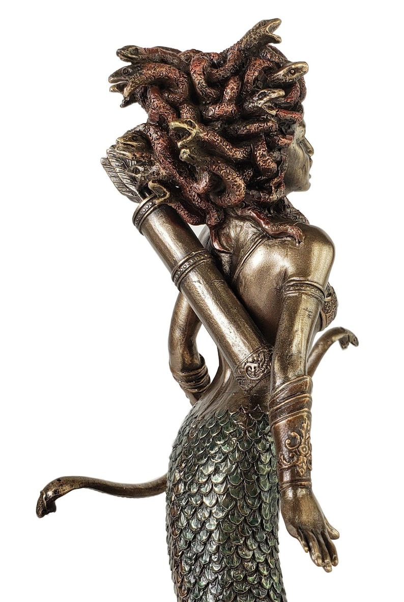 8 1/4 Medusa Greek Mythology Snakes Goddess Holding Bow - Etsy