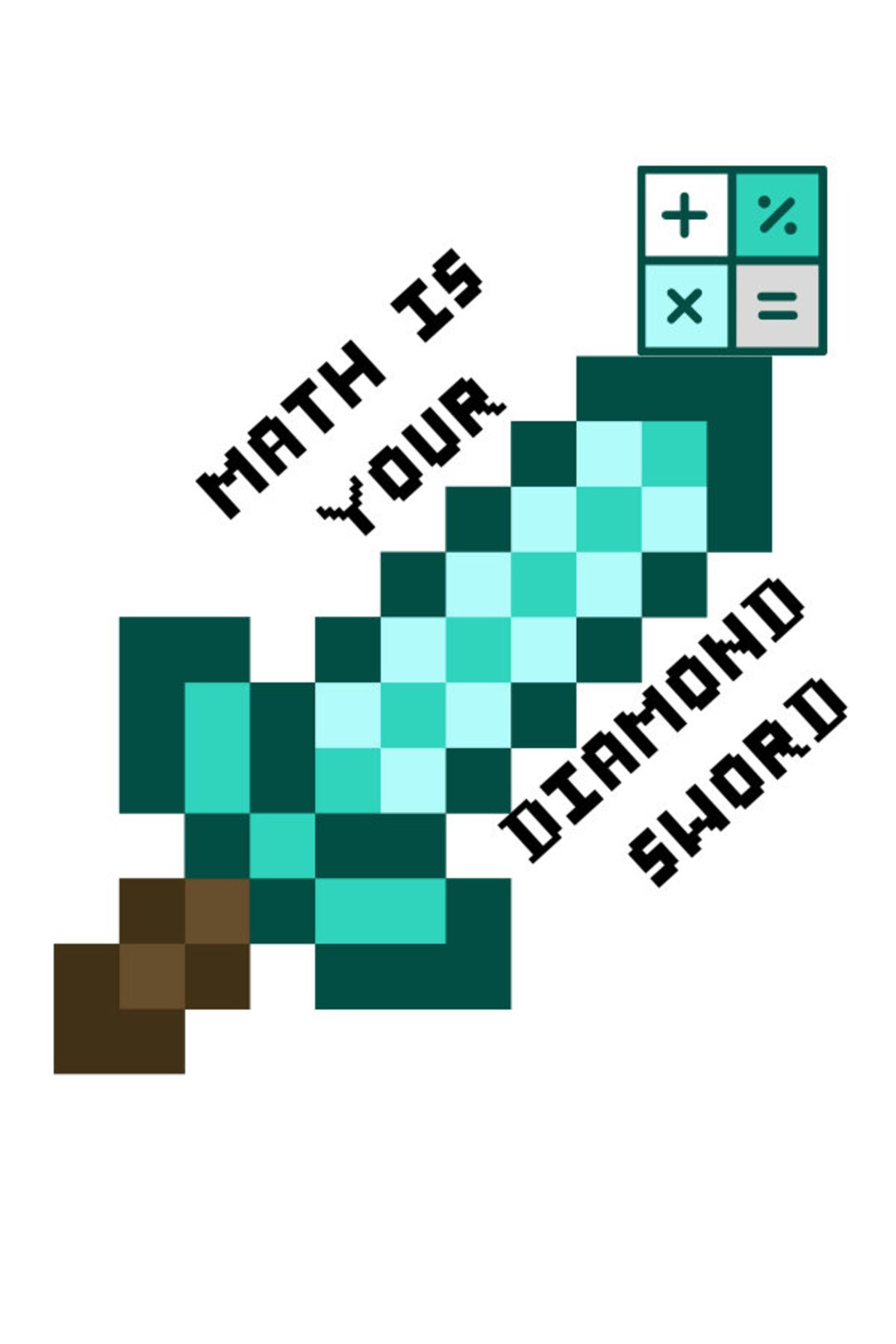 Minecraft Math Inspired Temporary Tattoo Sword - Etsy