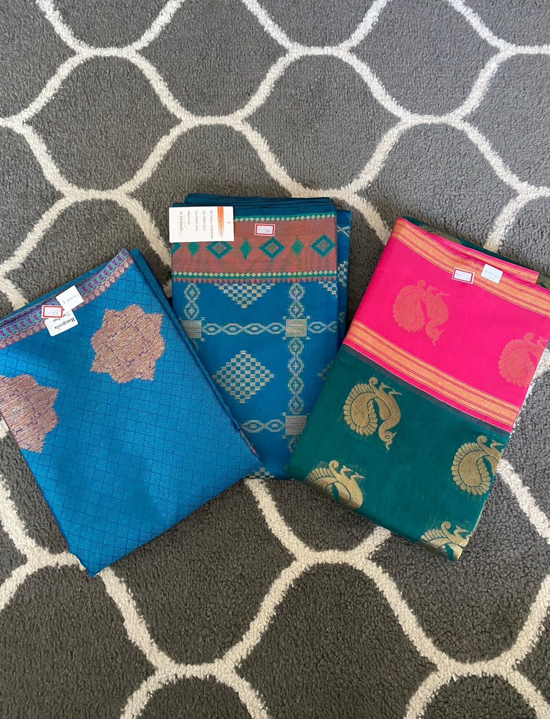 Bundle of Silk Sarees (3) - Etsy