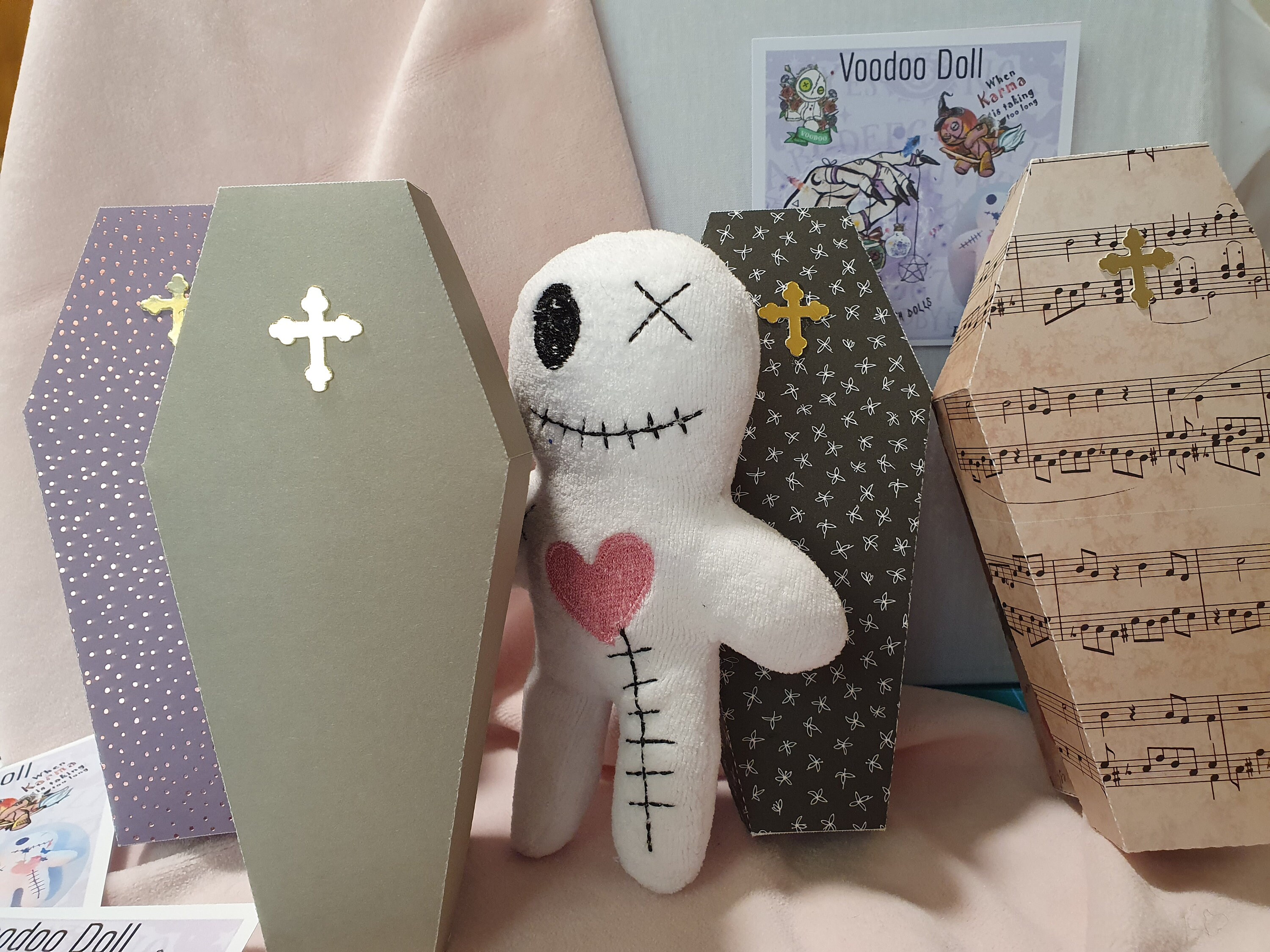 Doll Embroidered Voodoo Doll new Color/font Selectable with Accessories ...