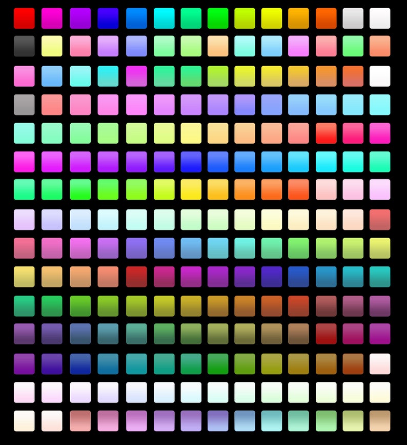 200+ PSD Gradient Styles, Gradient Color Palettes, PSD Color Swatches ...