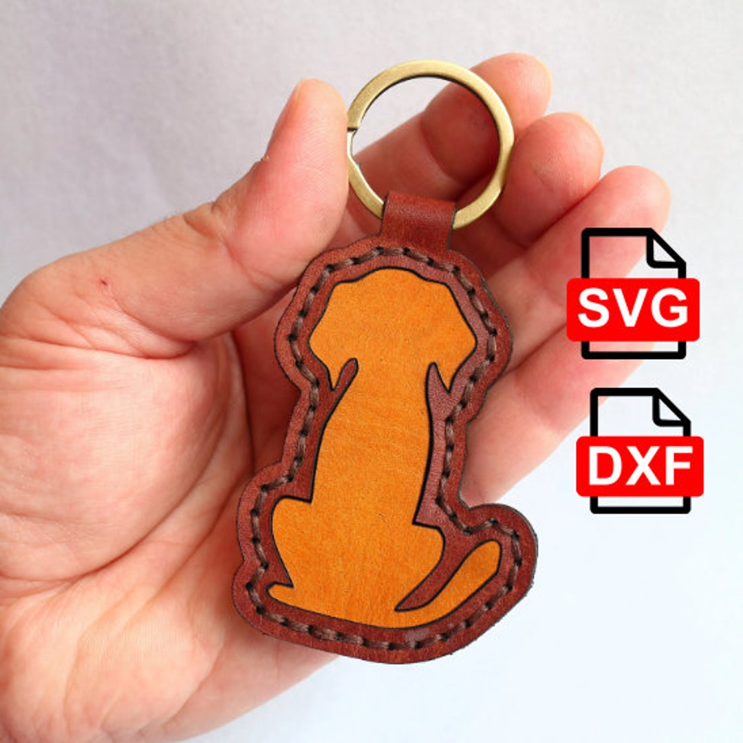 Leather Dog Keychain Digital SVG-DXF Pattern/ Laser Cut Ready - Etsy