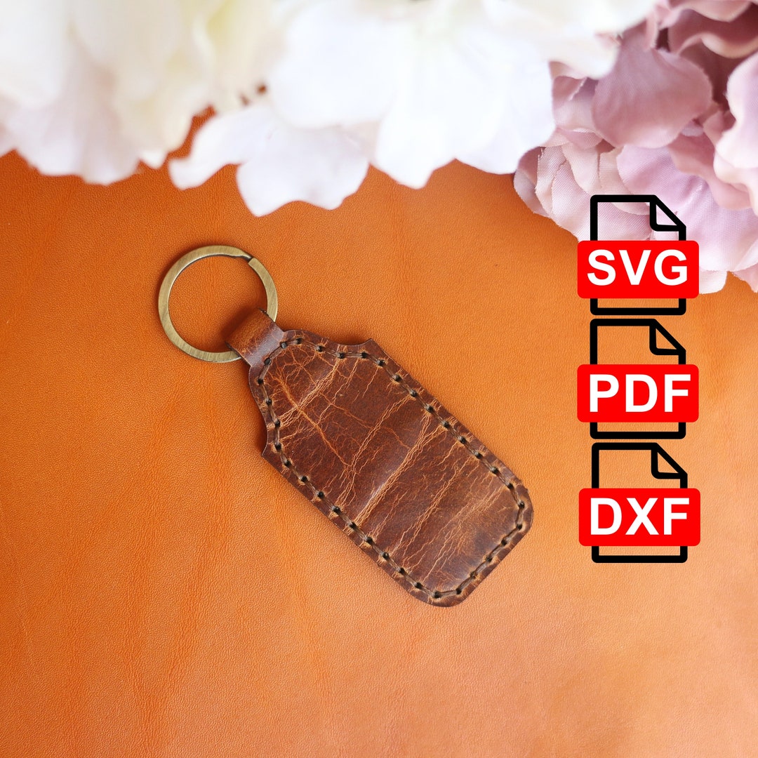 Leather Key Fob Digital PDF-SVG-DXF Template - Etsy Australia