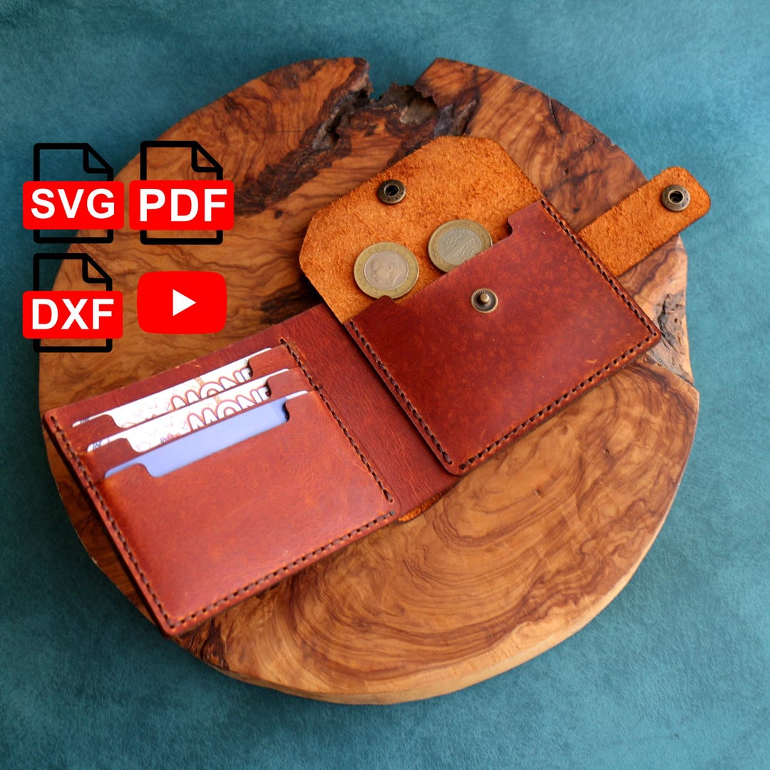 Pattern Leather Wallet Svg/leather Wallet Pattern /A4 and Us Letter Pdf/ Svg /dxf/ Diy Pattern ...