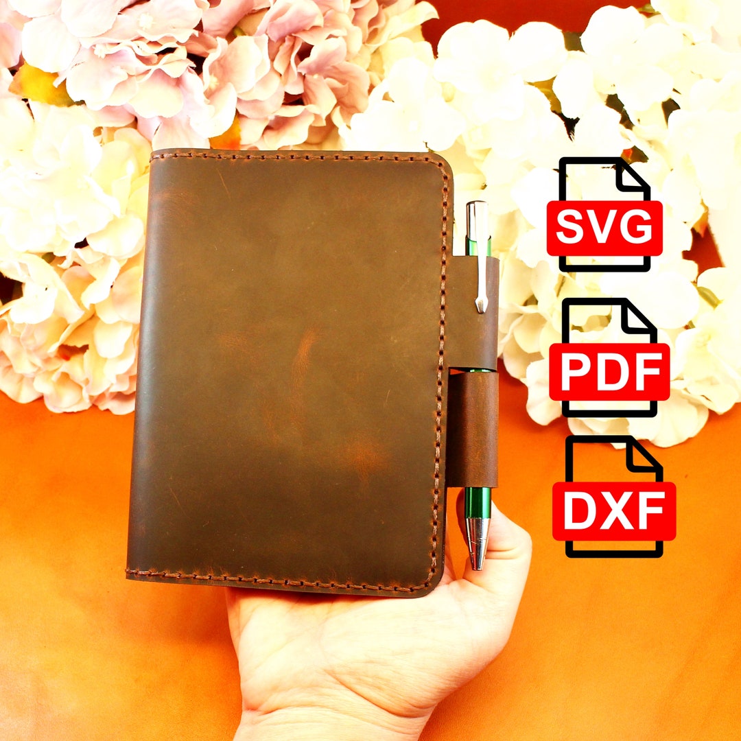 Leather Journal Planner Pattern, Leather A6 Notebook Cover /A4 and Us ...