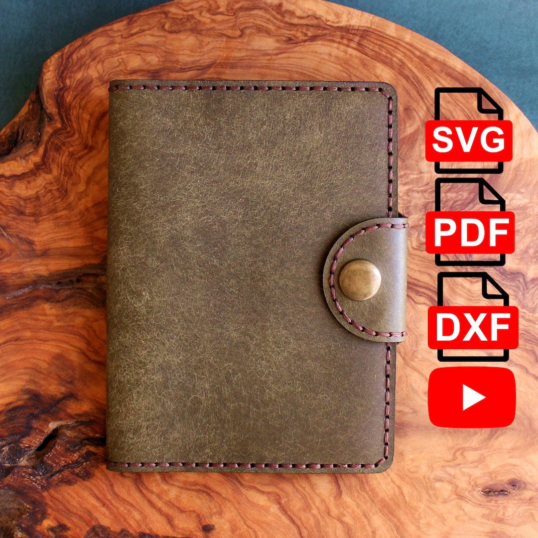 Leather Passport Case Pattern, Leather Passport Cover Template, /A4 and ...