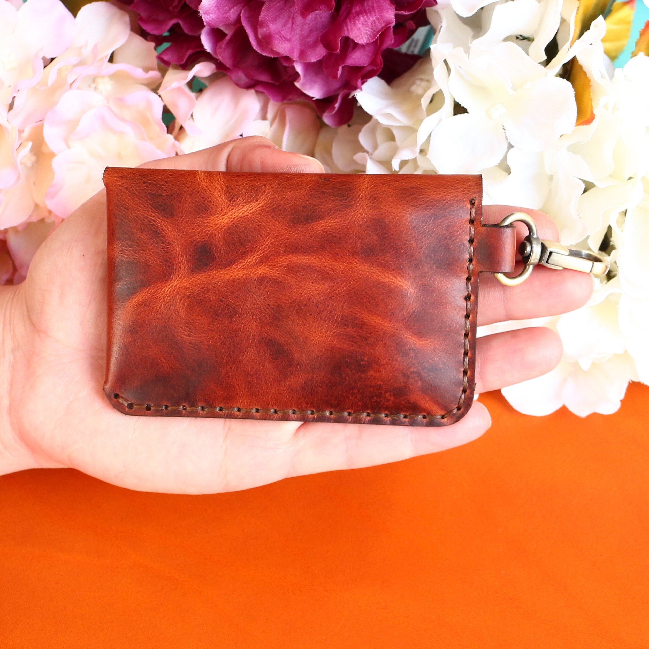Leather Card Holder Template, Leather Keychain Wallet Pattern , PDF-SVG ...