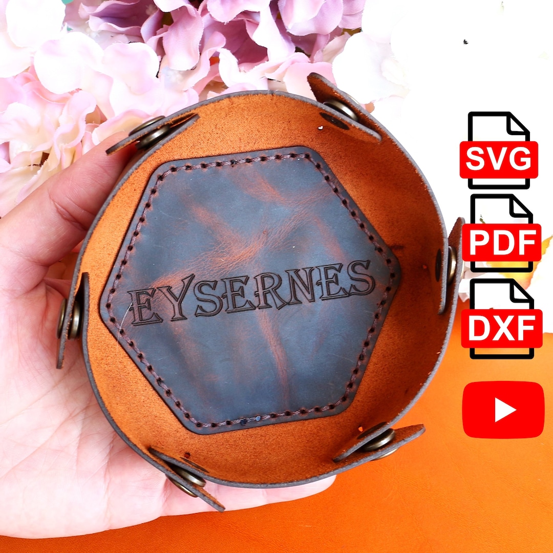 Diy Leather Tray Pdf,svg,dxf , Leather Valet Tray Pattern , Leather ...
