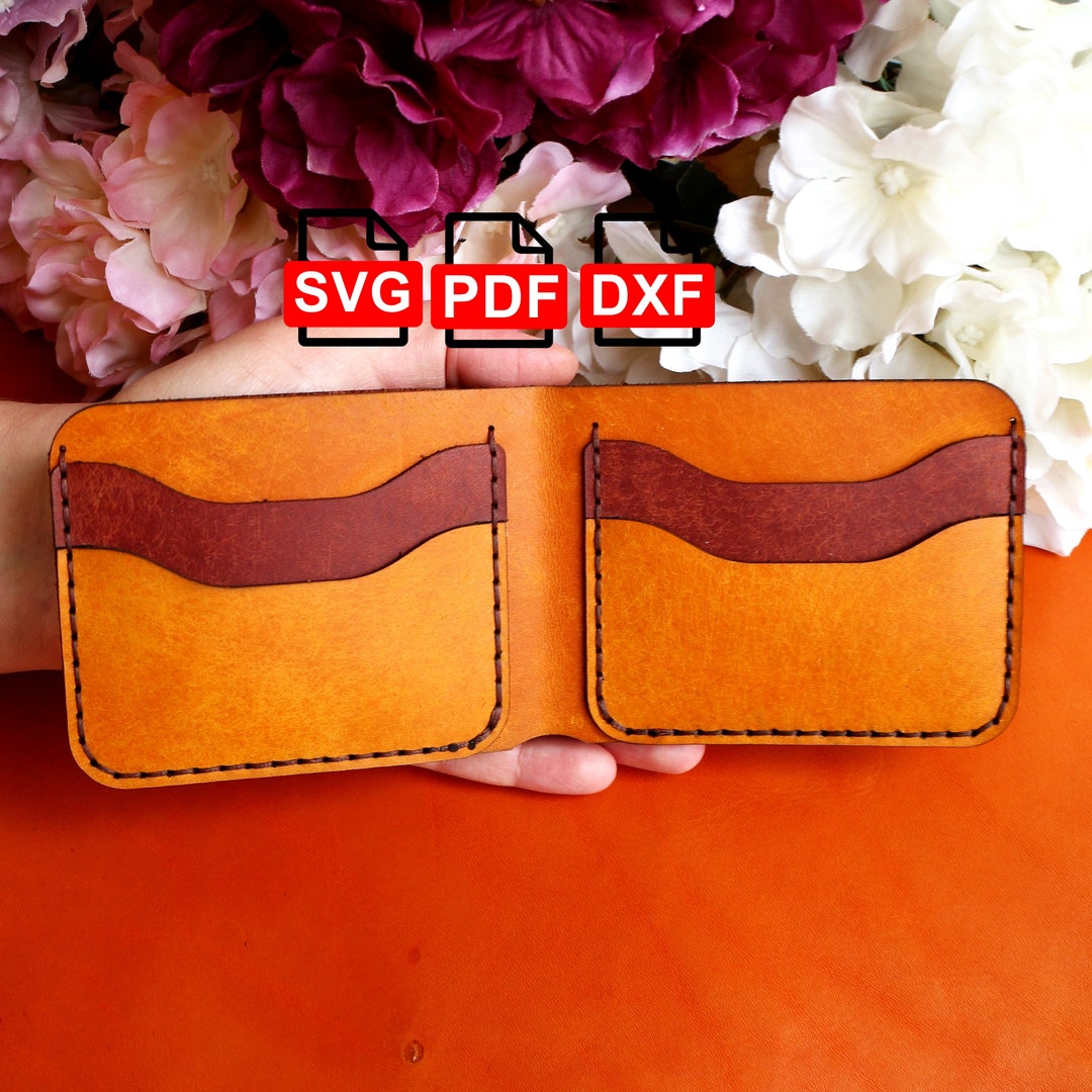 Leather Wallet Template, DIY Pdf Svg Dxf Pattern - Etsy