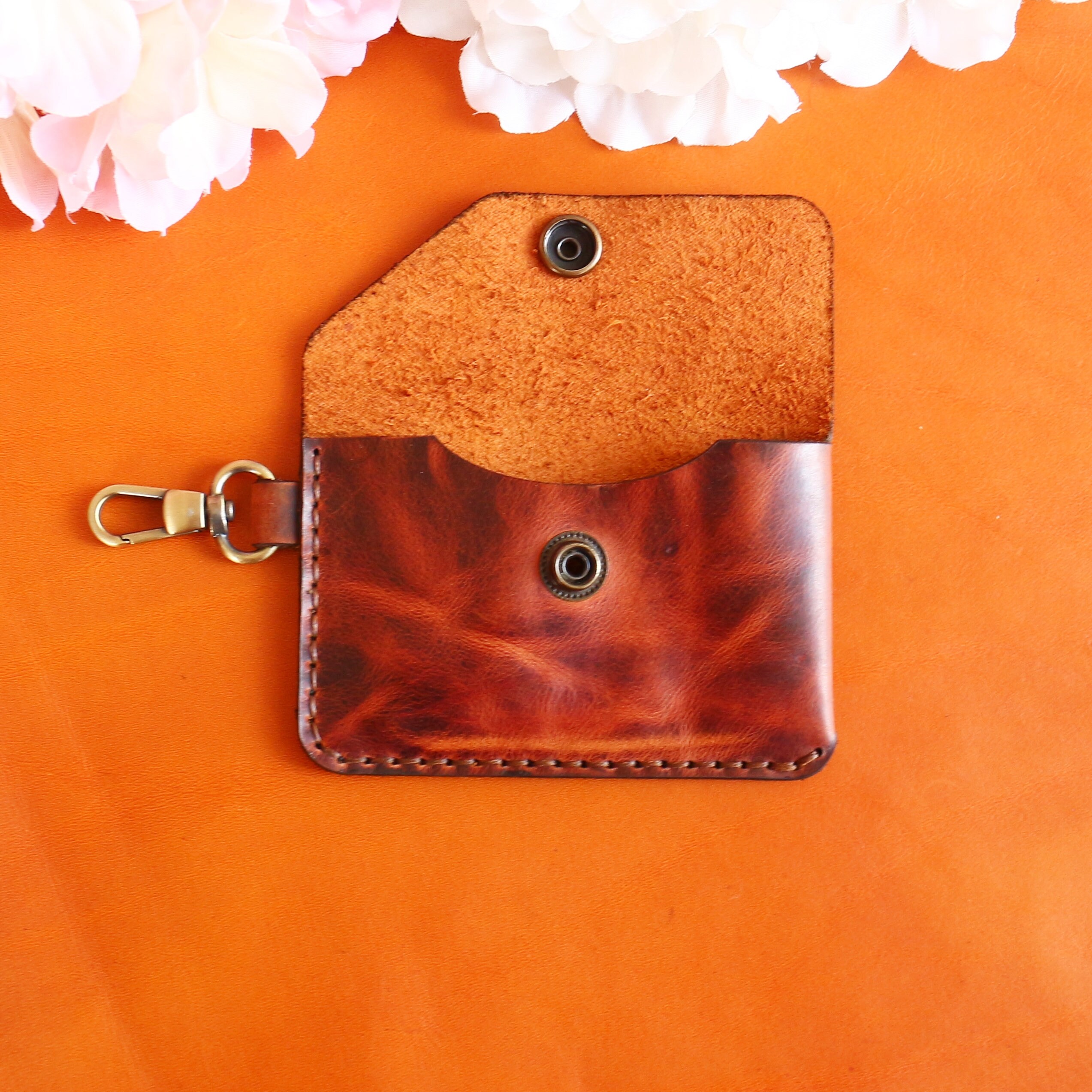 Leather Card Holder Template, Leather Keychain Wallet Pattern , PDF-SVG ...