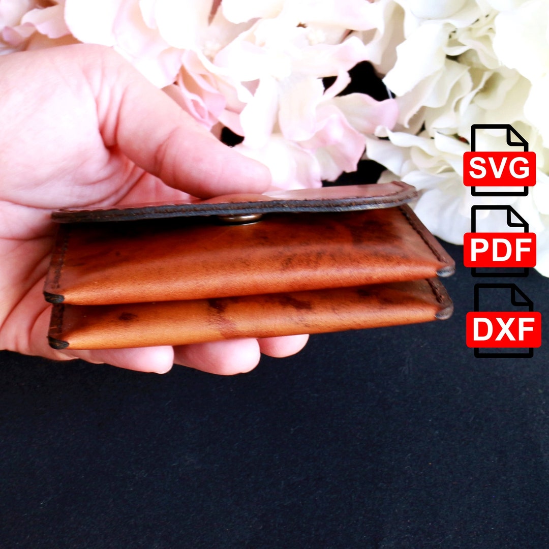 Leather Card Holder Wallet Pattern , Minimalist Leather Wallet Template ...