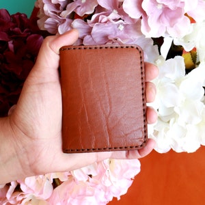 Leather Id Window Card Holder Wallet / Pattern / Leather Wallet/a4 and ...