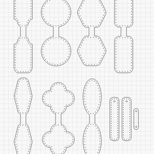 Leather Key Fob Set Template Digital PDF-SVG-DXF Pattern - Etsy