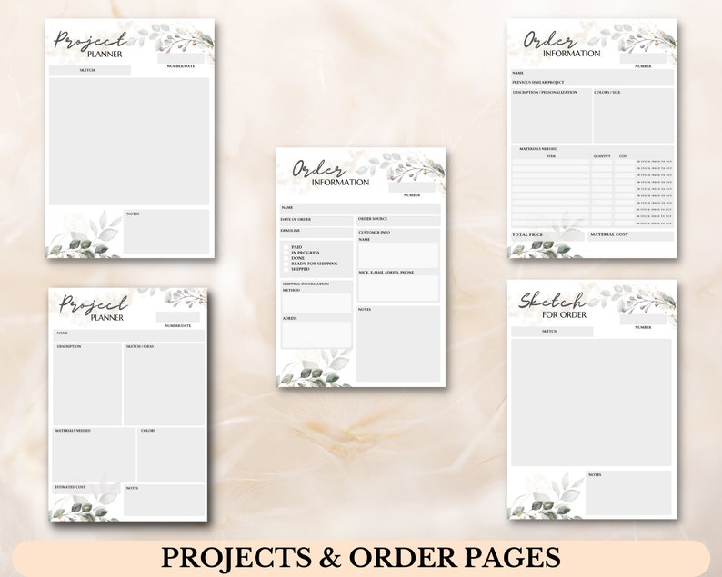 Craft Project Planner Craft Planning Printable Template - Etsy