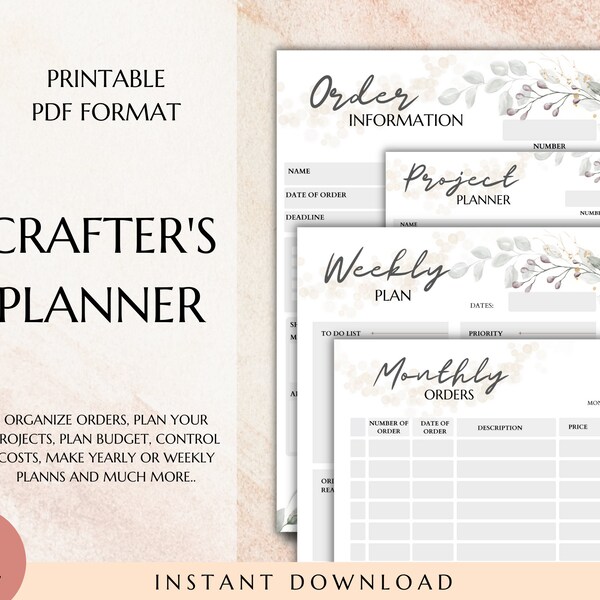 Craft Planner Printable - Etsy