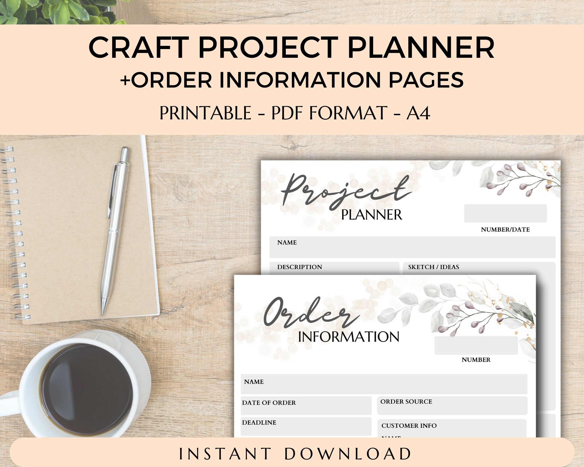 Craft Project Planner Craft Planning Printable Template - Etsy