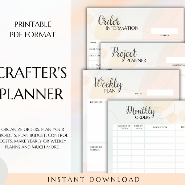 Craft Planner Printable - Etsy