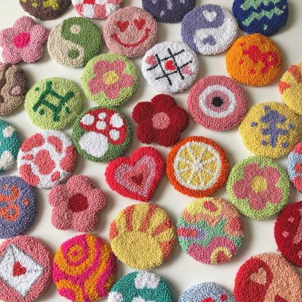 Punch Needle Coaster - Etsy