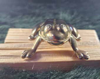 Brass Frog Trinket Box - Etsy