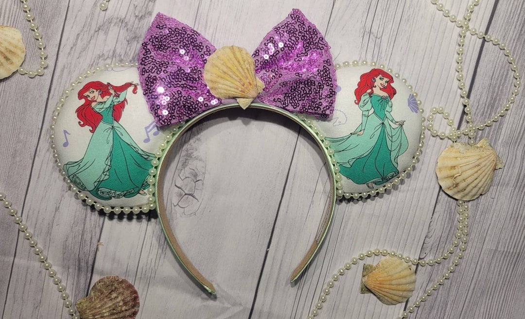 The Little Mermaid Handmade Mouse Ears - Etsy