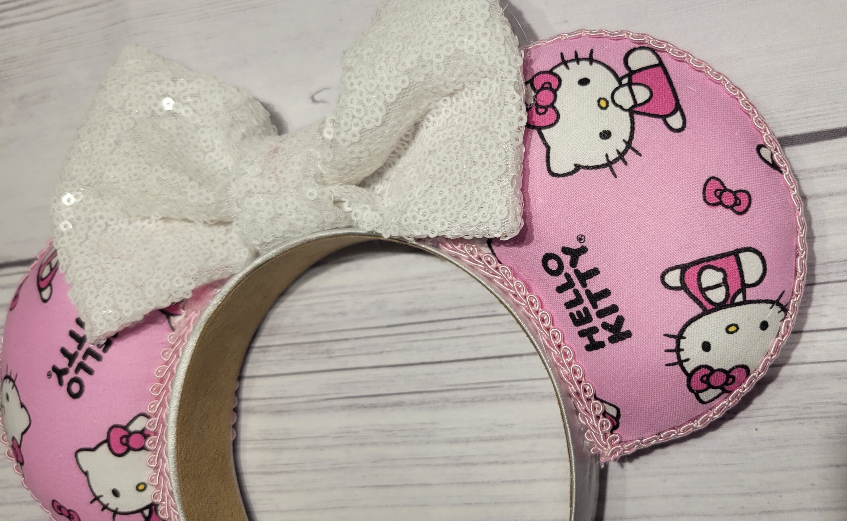 Hello Kitty Bow Handmade Mouse Ears - Etsy