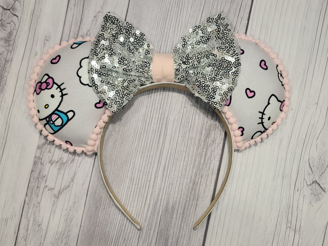 Gray Hello Kitty Handmade Mouse Ears - Etsy