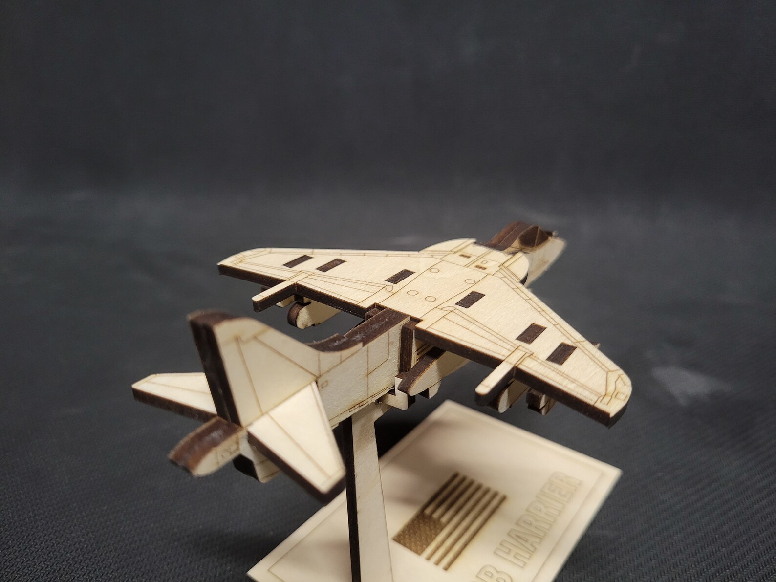 Harrier Jet Wood Model Kit - Etsy