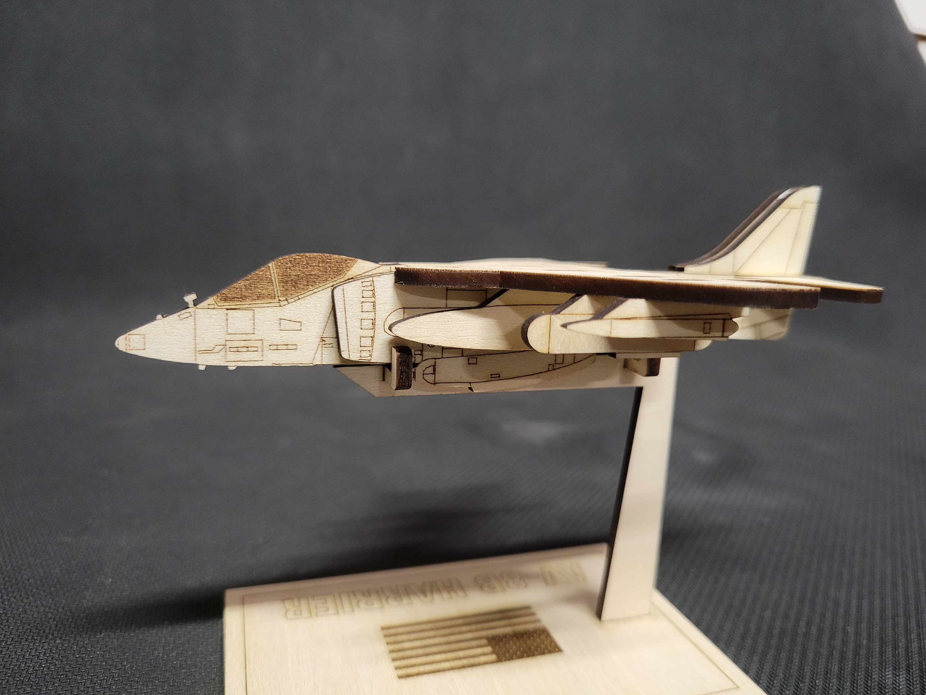 Harrier Jet Wood Model Kit - Etsy