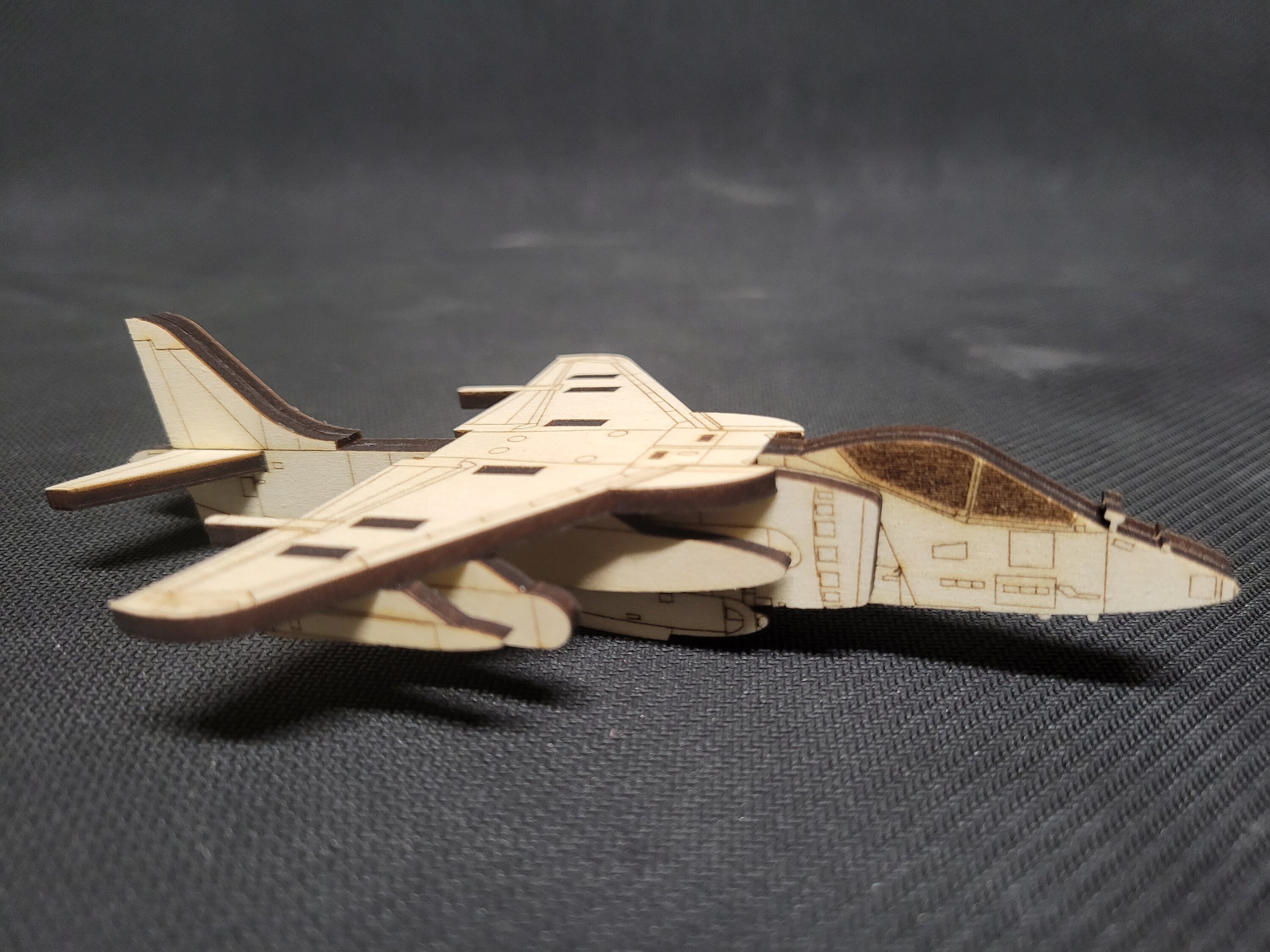 Harrier Jet Wood Model Kit - Etsy