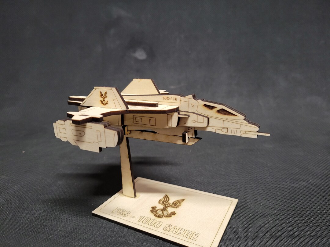 Halo Reach Sabre Fighter Laser - Cut Wood Model Kit - Etsy
