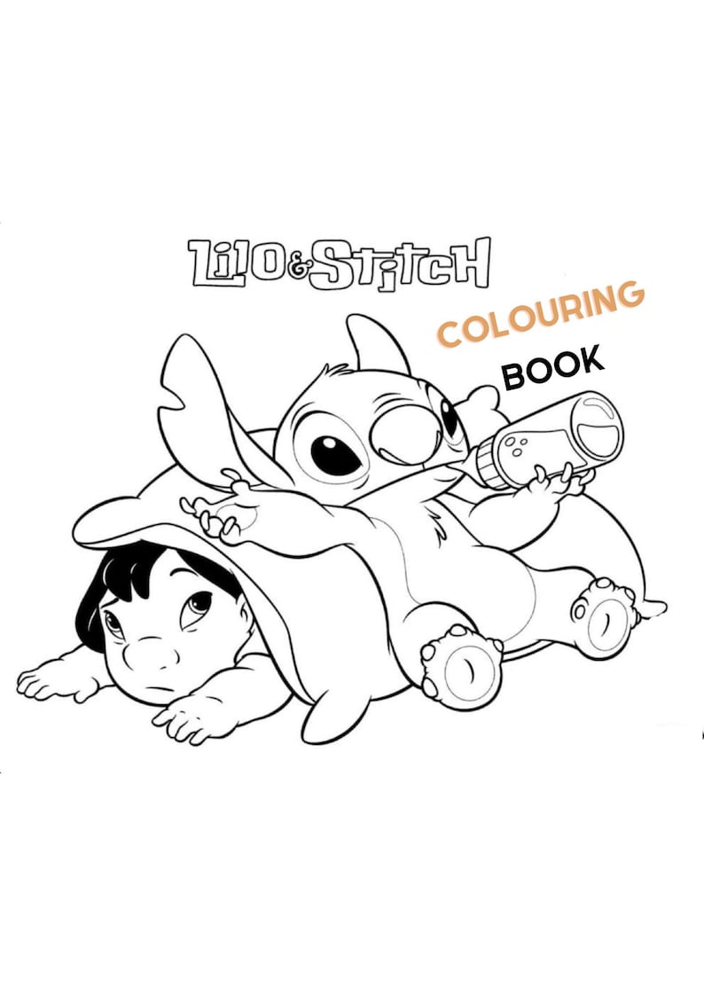 Libro para colorear de Lilo y Stitch creativo calmante - Etsy México
