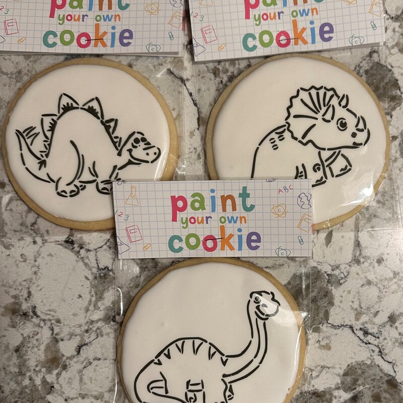 Dinosaur Party Girl Cookies - Etsy