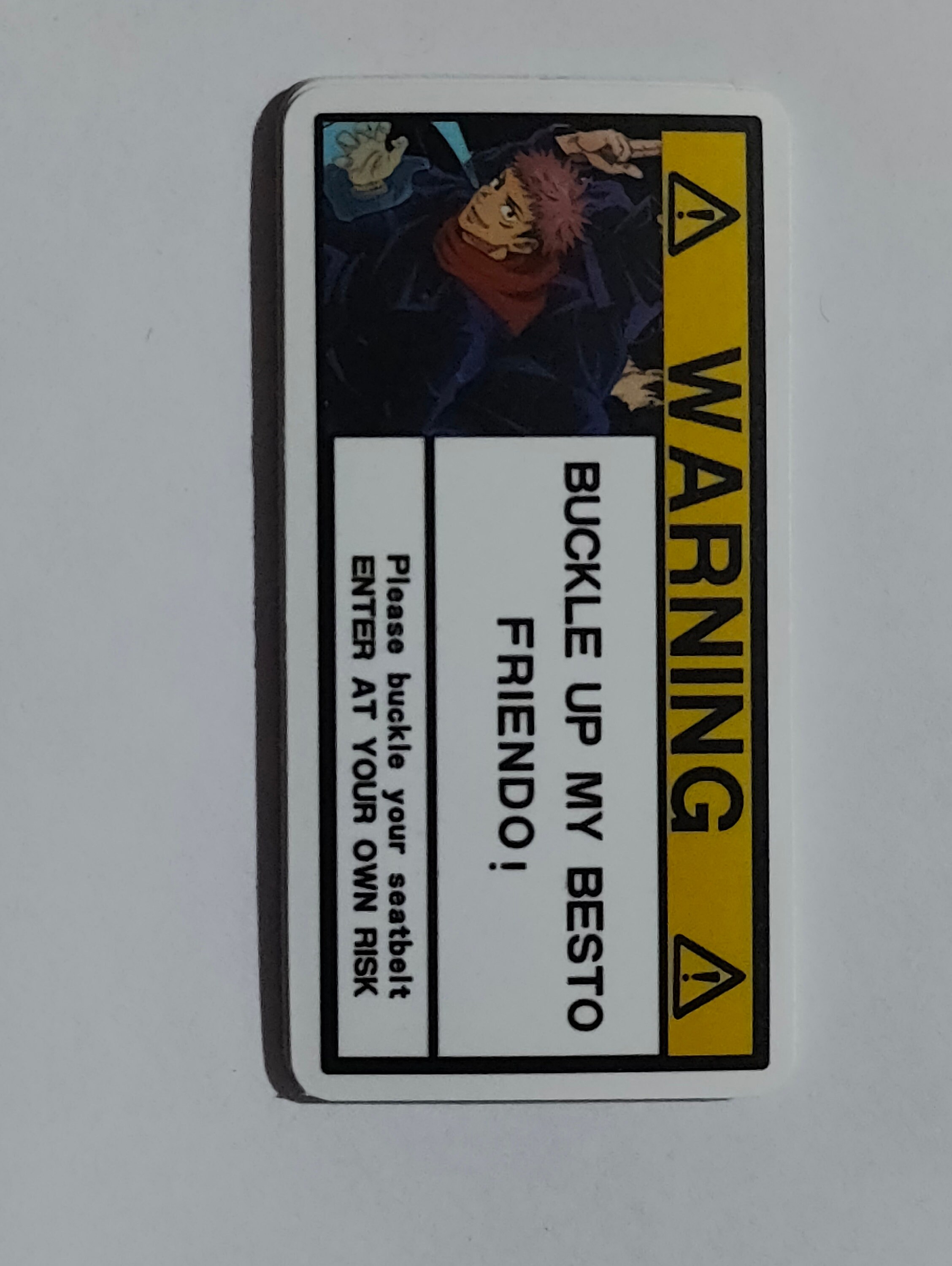 Small Anime Visor Warning Stickers - Etsy