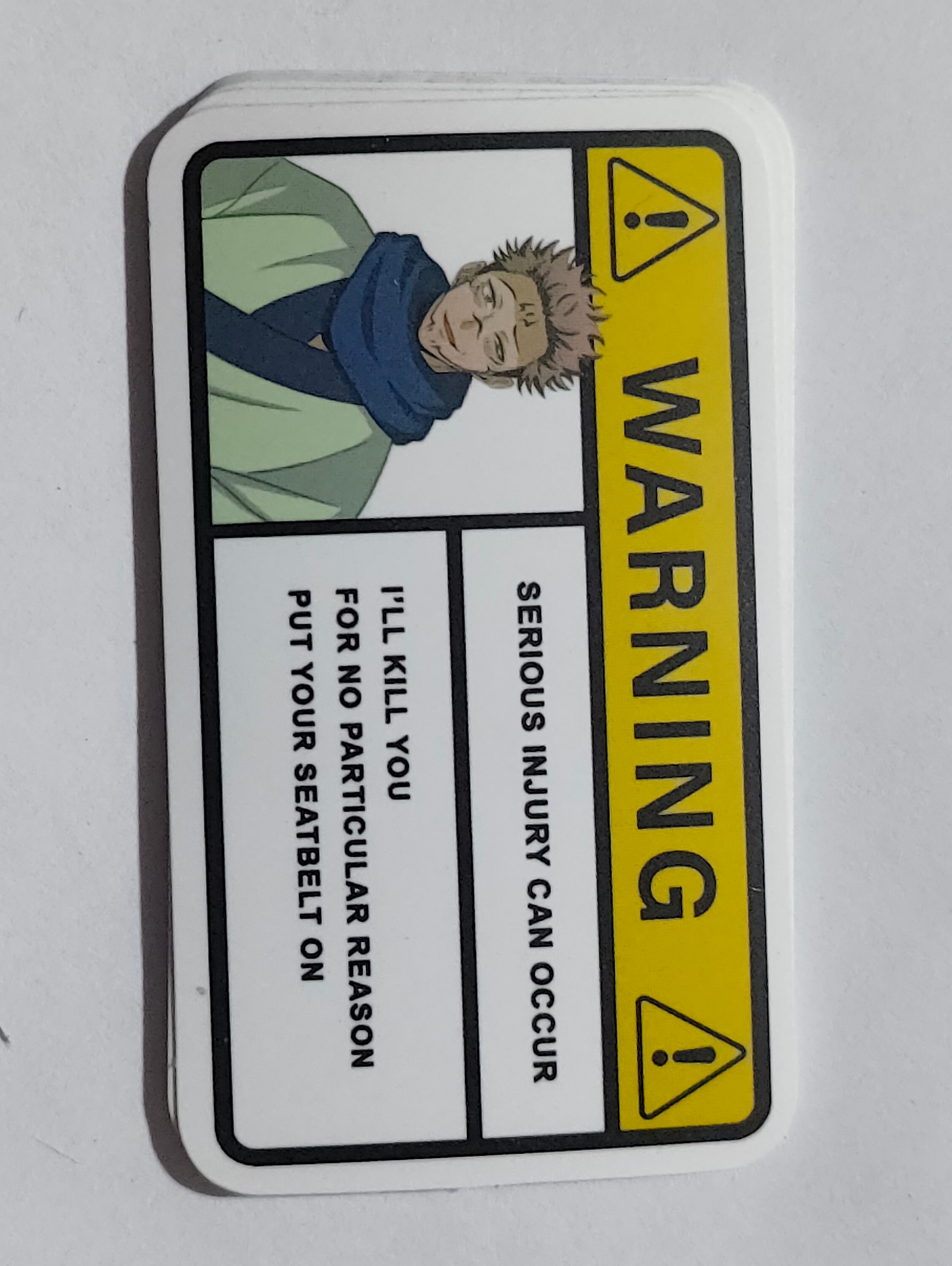 Small Anime Visor Warning Stickers - Etsy