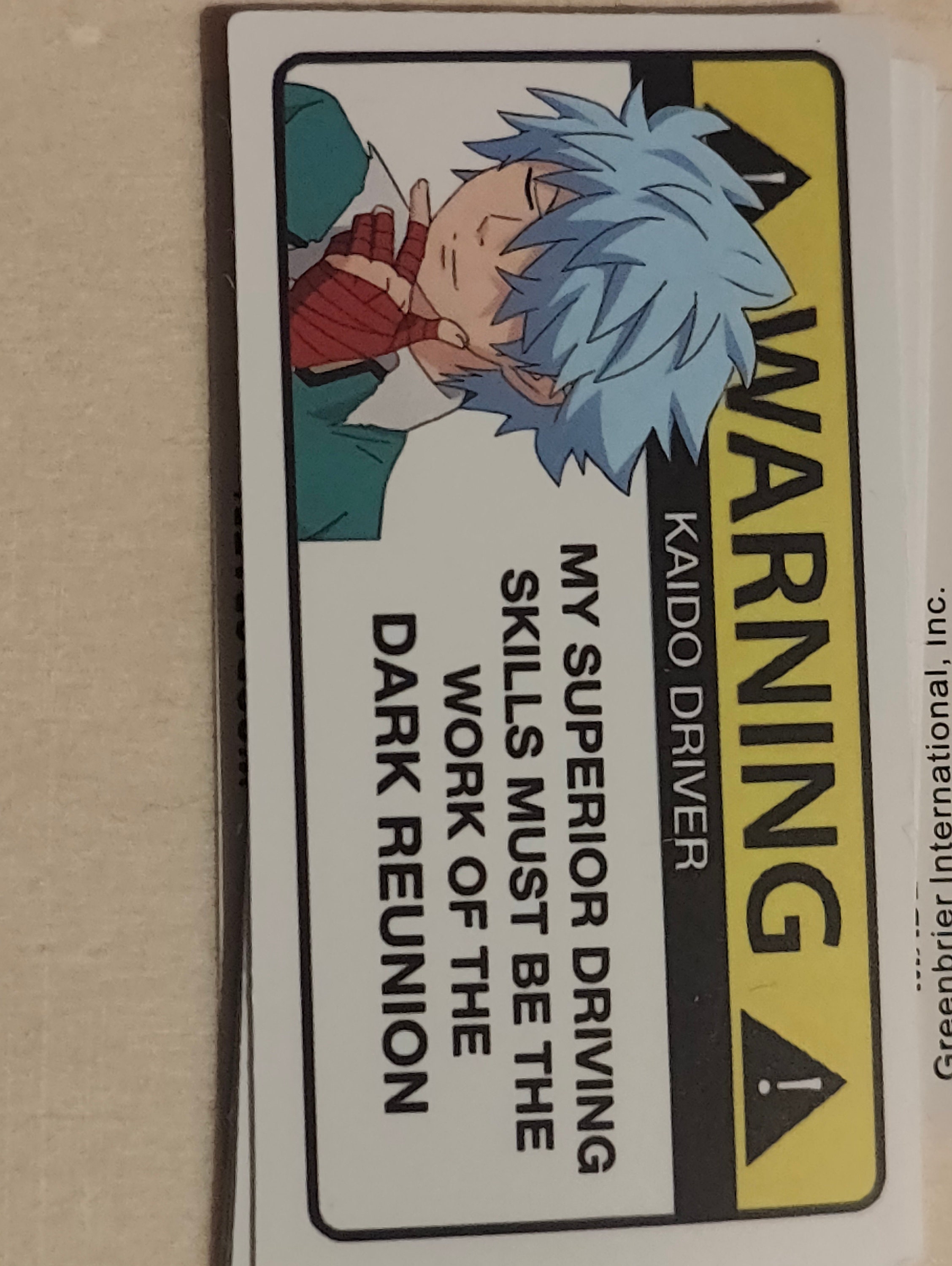 Small Anime Visor Warning Stickers - Etsy