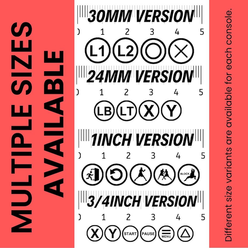 Retro Arcade Game Controller Button Labels Printable - Set of 70 - Etsy