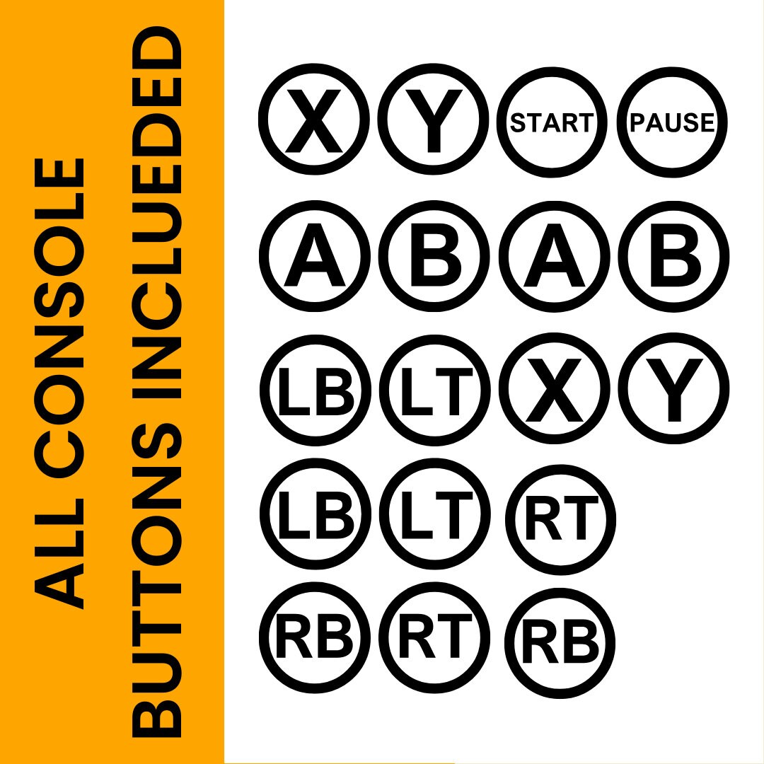 Retro Arcade Game Controller Button Labels Printable Set of 70 - Etsy