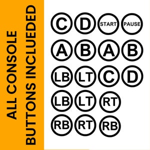 Retro Arcade Game Controller Button Labels Printable Set of 70 - Etsy