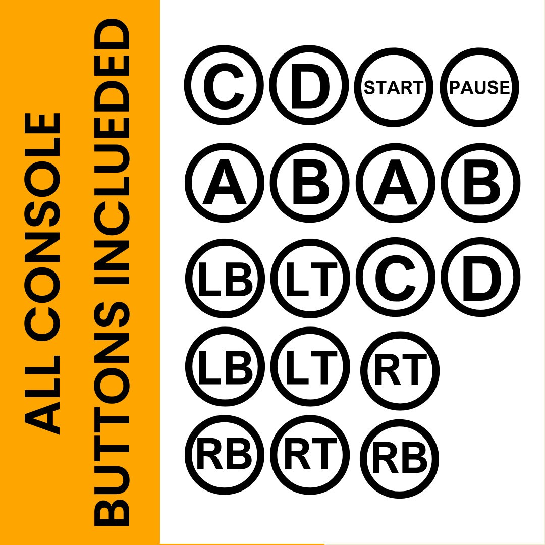 Retro Arcade Game Controller Button Labels Printable Set of 70 - Etsy
