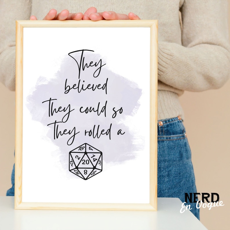 Dnd Poster for DM Gift, Printable Dnd Wall Art for Dnd Office Decor ...