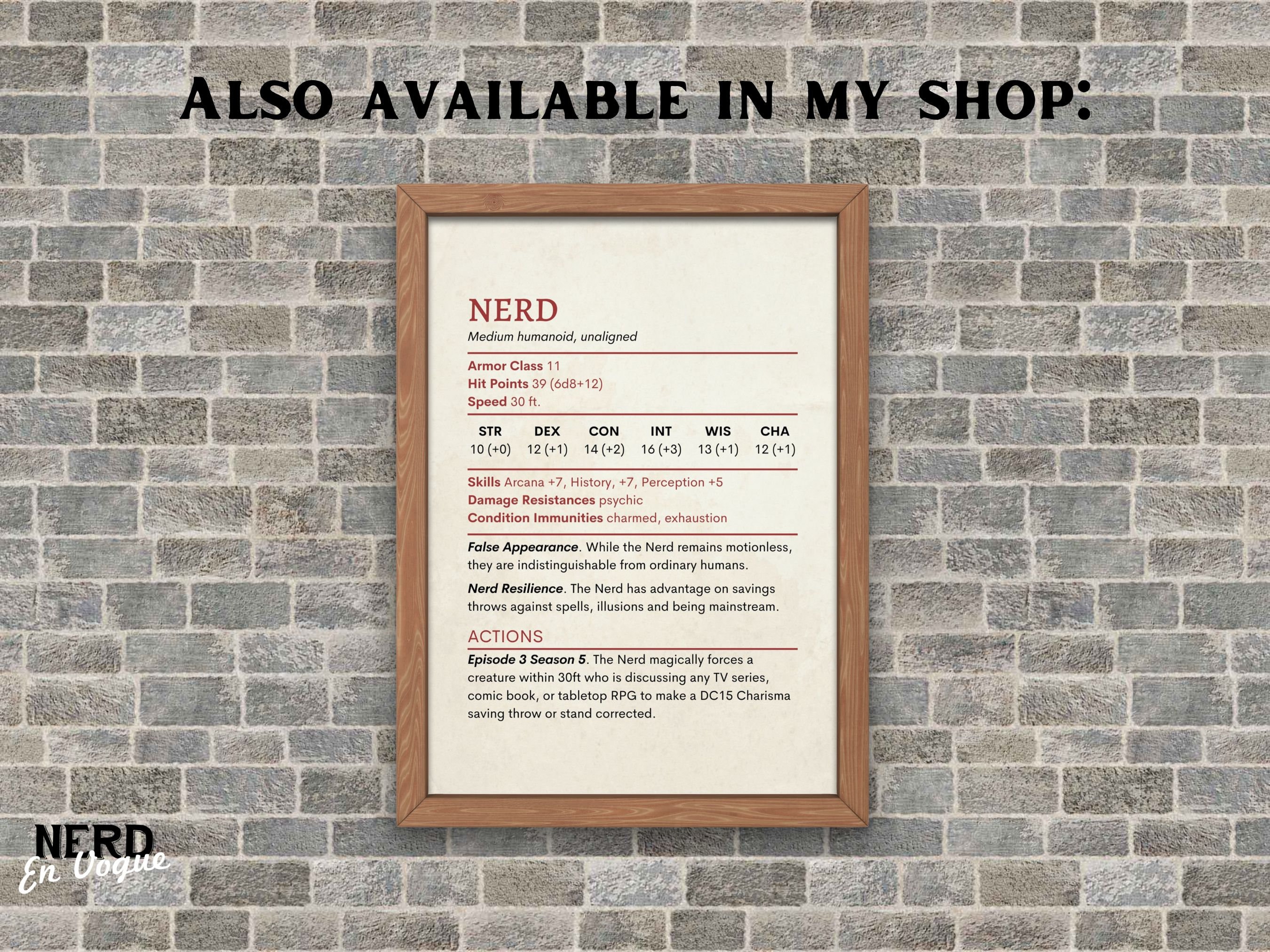 Dnd Poster for Dnd Wizard Class for Dnd Player Gift Dungeon - Etsy