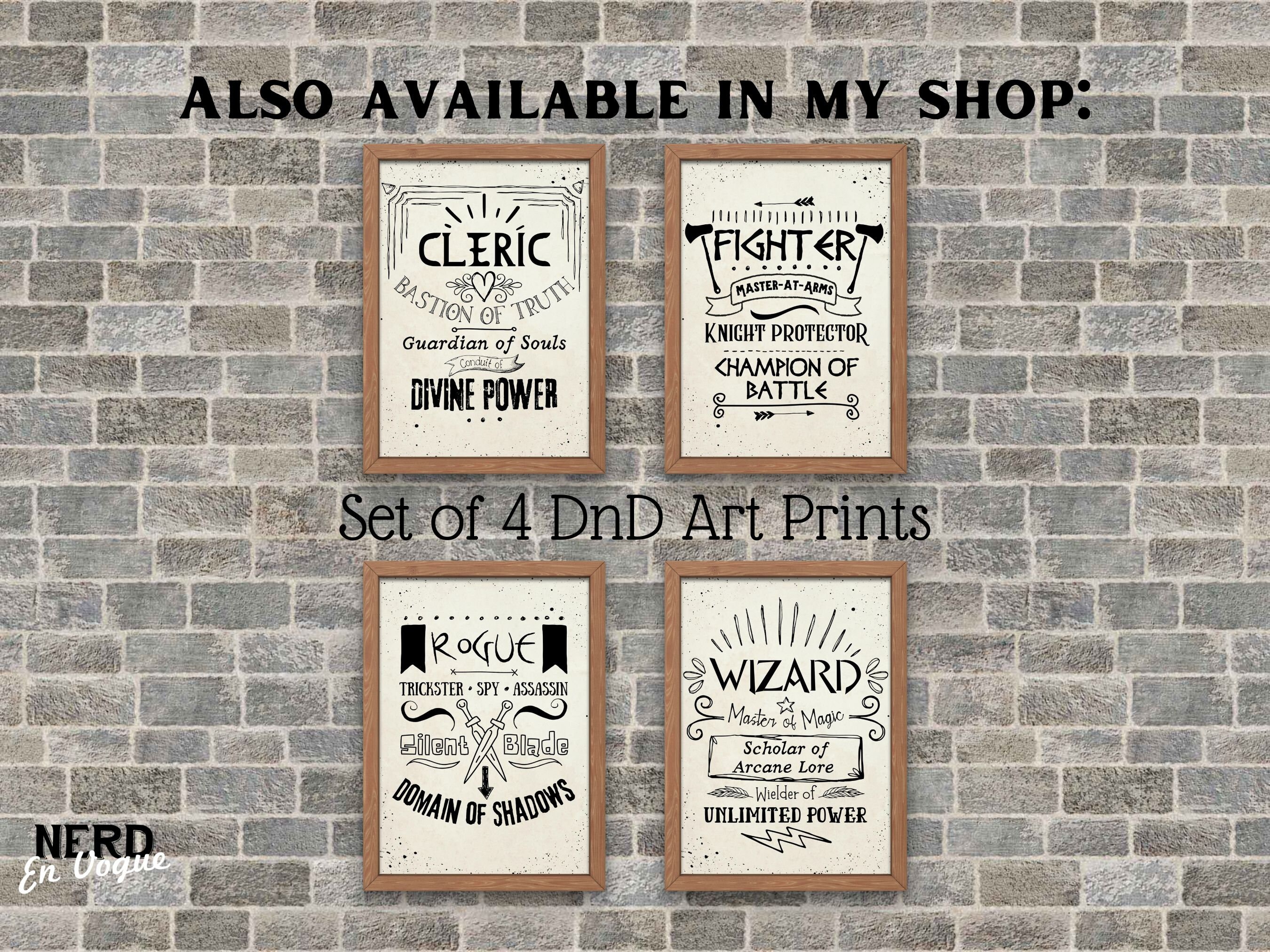 Dnd Poster for Dnd Rogue Class, Dnd Player Gift for DM Ideas, Printable ...