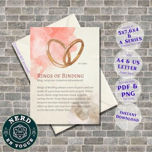 Dnd Card for a Dnd Wedding Card, Dnd Couple Gift, RPG Wedding ...
