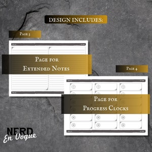 Blades in the Dark RPG Crew Sheet, Goodnotes Compatible PDF, Digital ...