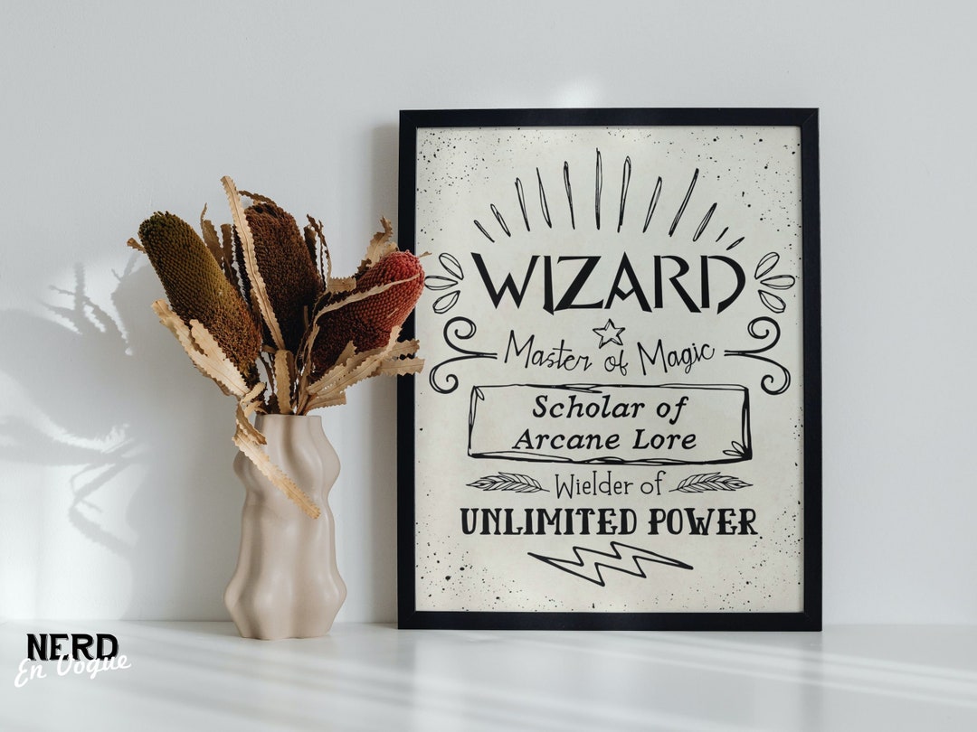 Dnd Poster for Dnd Wizard Class for Dnd Player Gift, Dungeon Master ...