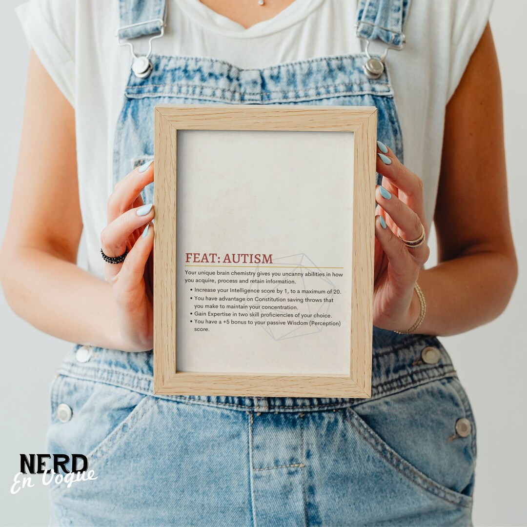 Autism as a Feat Dnd Poster ASD Dungeon Master Ideas Dungeons & Dragons ...