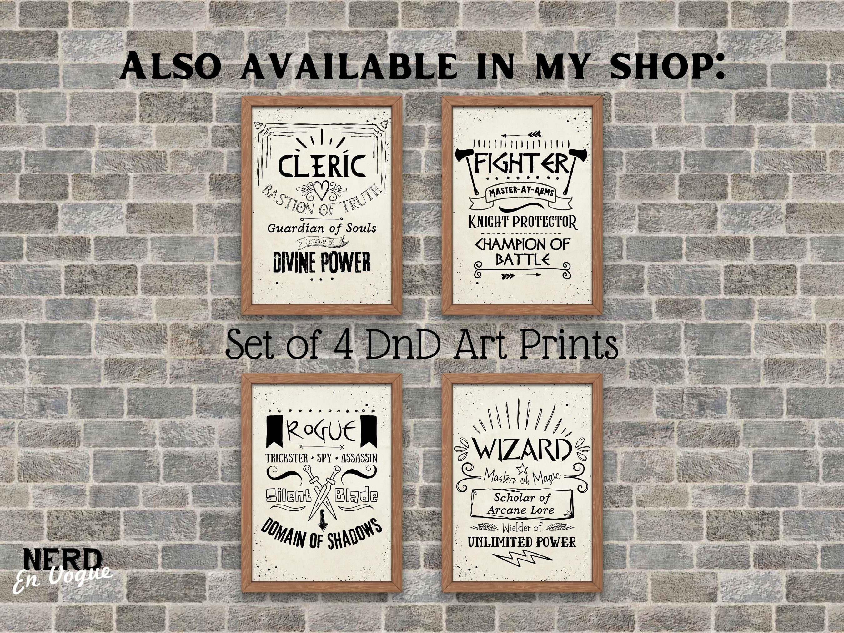 Dnd Poster for Dnd Ranger Class Player Gift Dungeon Master - Etsy