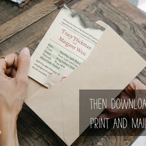 Dnd Wedding Invitation Canva Template, RPG Rulebook-themed Fantasy ...