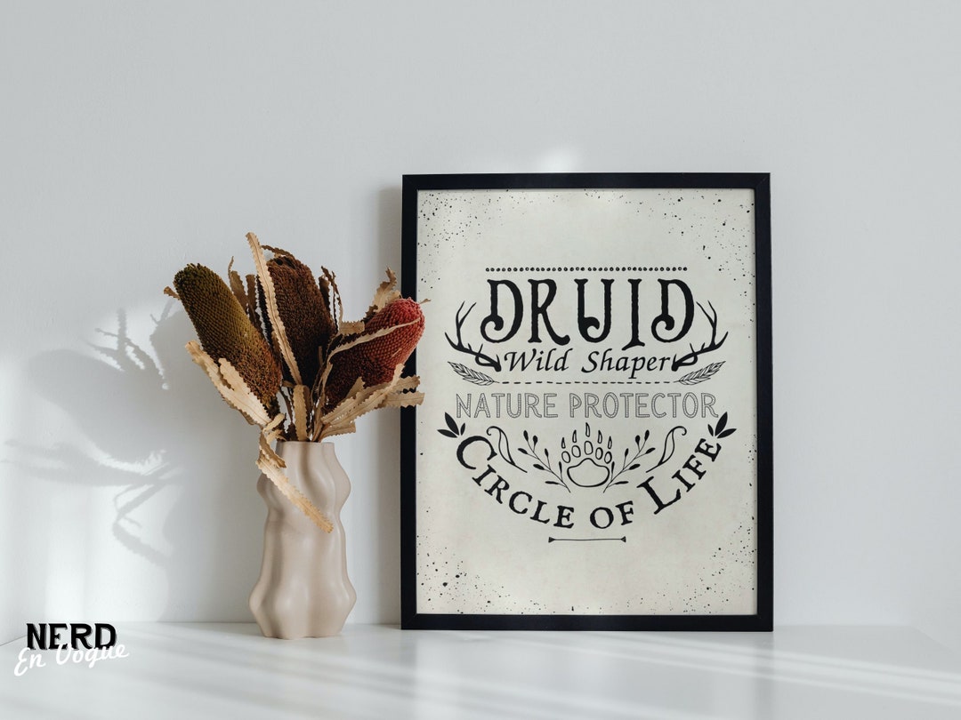 Dnd Poster for Dnd Druid Class, Dnd Player Gift for Dungeon Master ...